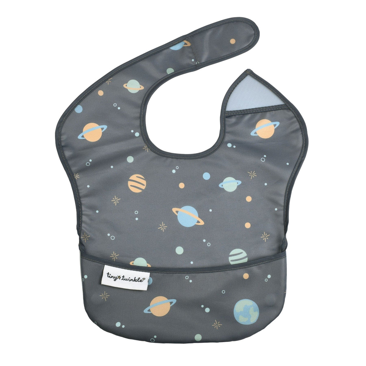 Tiny Twinkle Mess Proof Easy Bib - Space - Ships from Ontario – Jump! The BABY Store