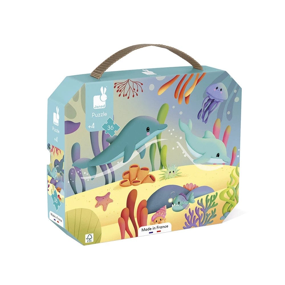 Janod Sea Animals Frieze Puzzle 36 Pieces - Ships from Ontario – Jump ...