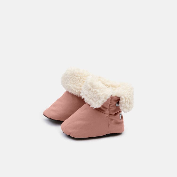 7AM Benji Sherpa Baby Booties - Rose Dawn - Ships from Ontario