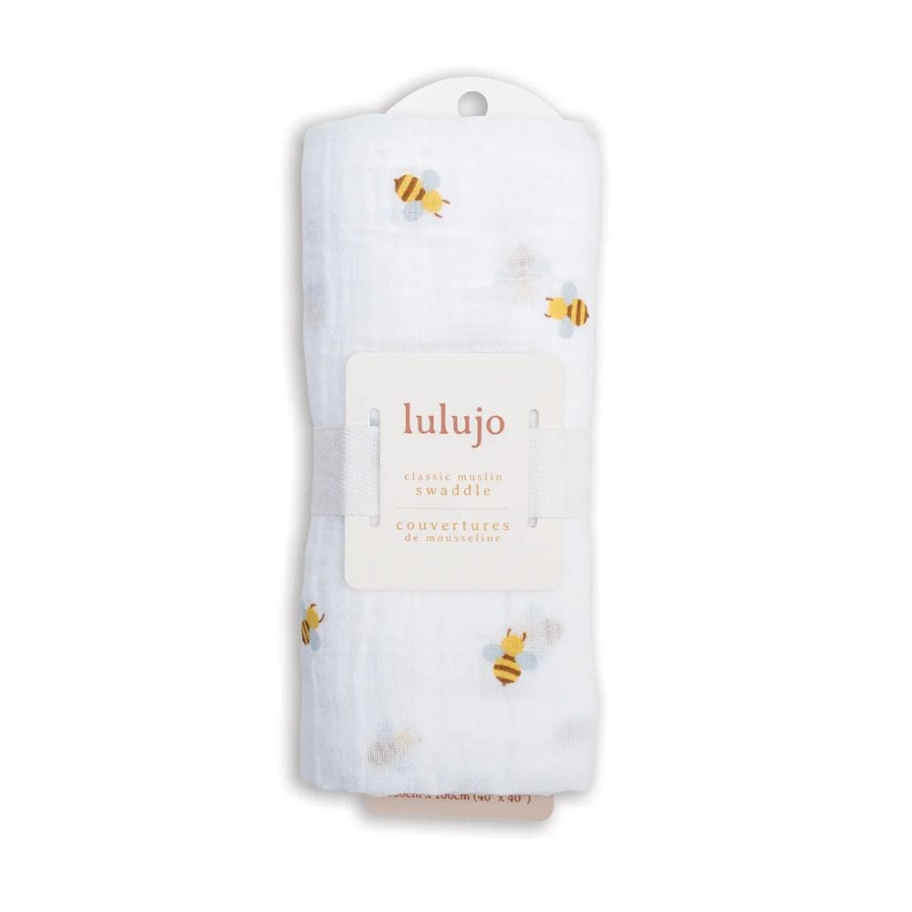 Lulujo Classic Muslin Swaddle - Bees – Jump! The BABY Store