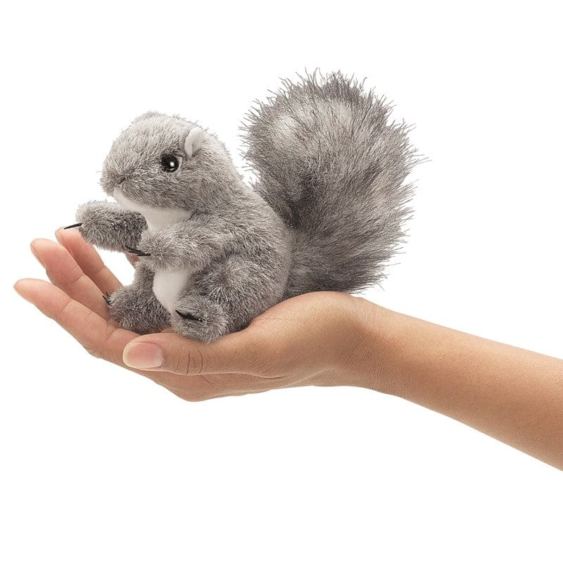 Folkmanis Mini Gray Squirrel Finger Puppet – Jump! The BABY Store