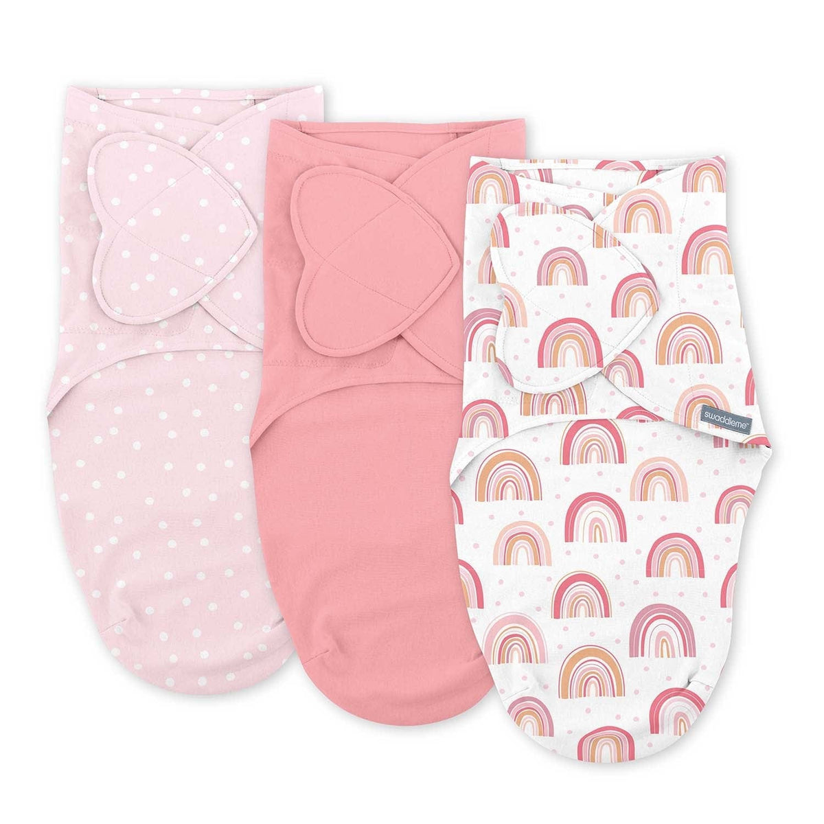 SwaddleMe 3 Pack Monogram Collection Swaddle Stage 1 - Rainbow - Ships ...