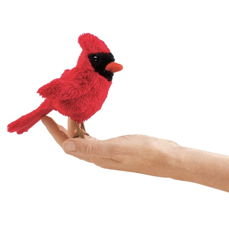 Folkmanis Mini Cardinal Finger Puppet - Ships from Ontario