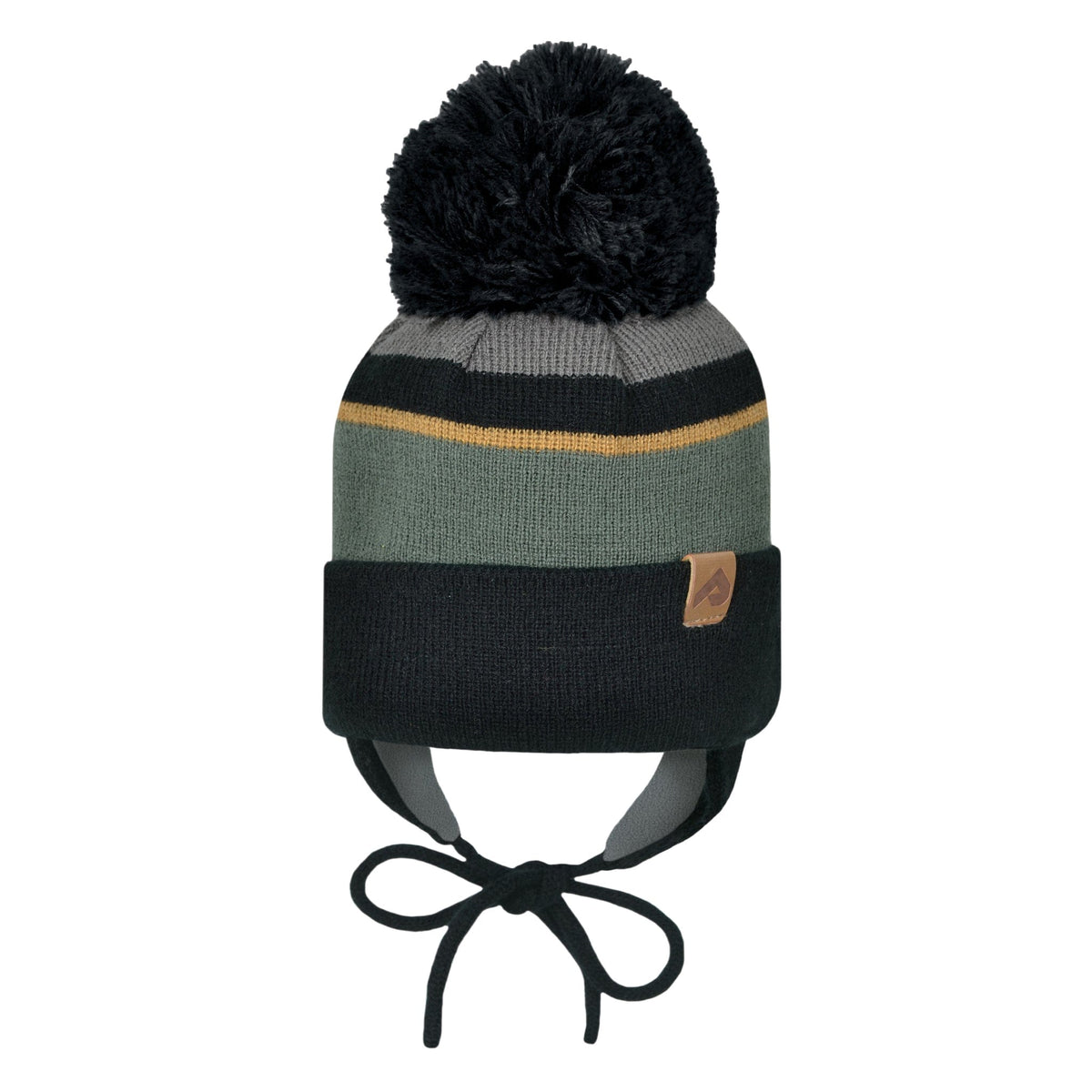 Perlimpinpin Acrylic Tuque with Ears in Slate/Honey/Army/Black - Ships ...